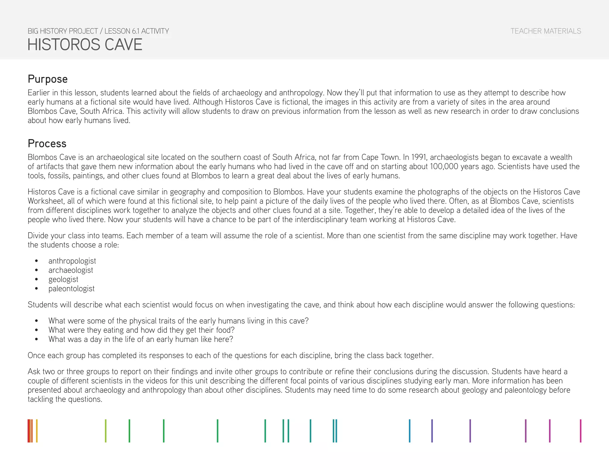 Lesson 6.1 Activity: Historos Cave | PDF