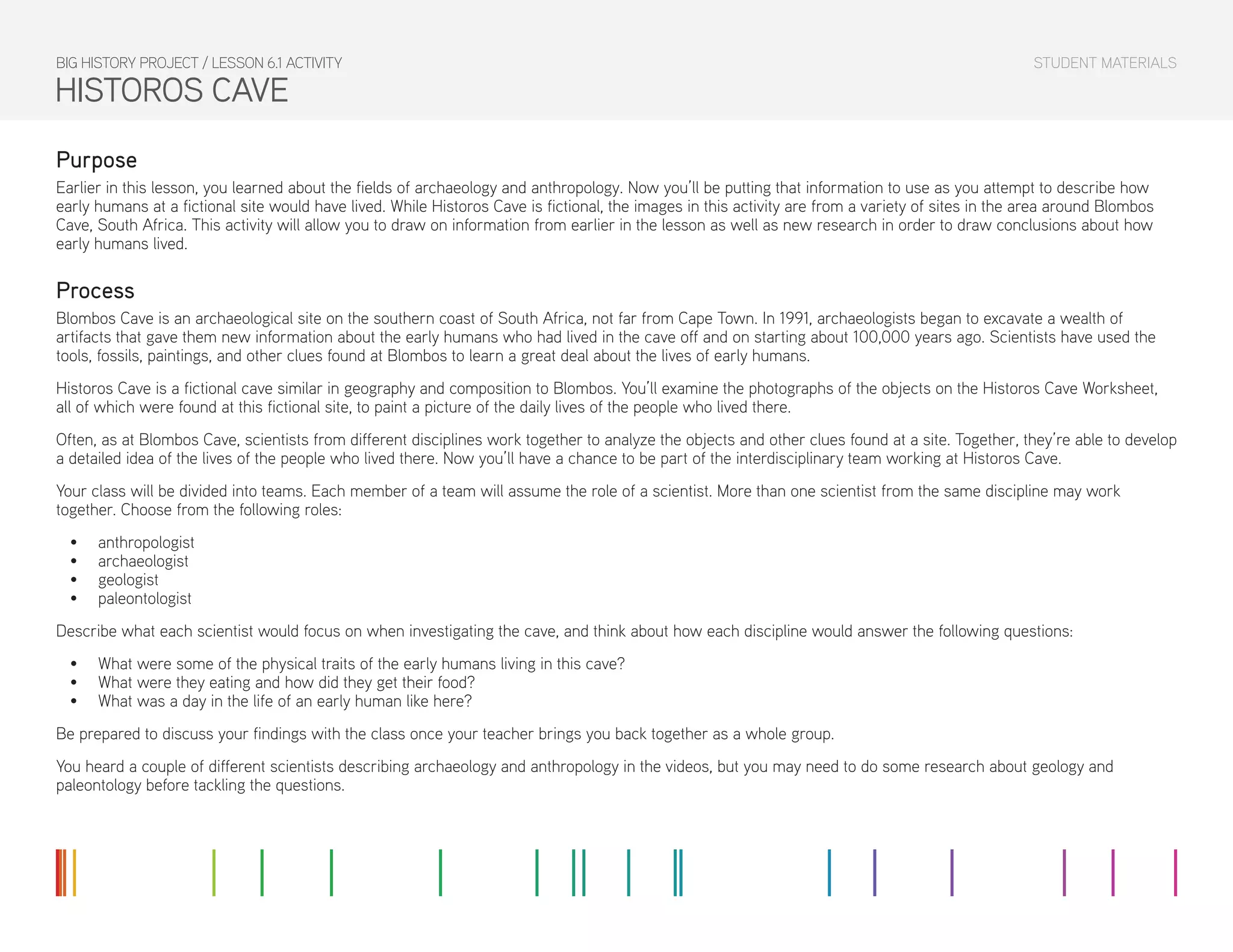 Lesson 6.1 Activity: Historos Cave | PDF