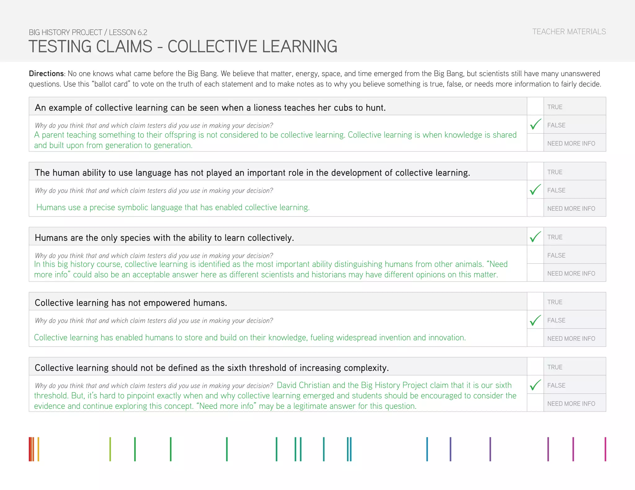 6.X Claim Testing - Collective Learning | PDF | Educational Assessment ...