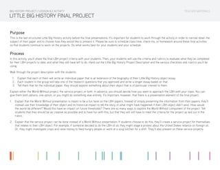 Lesson 8.3 Activity: Little Big History - Final Project | PDF