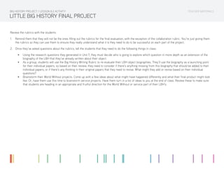 Lesson 8.3 Activity: Little Big History - Final Project | PPT
