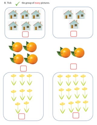 Few and many Worksheets | PDF
