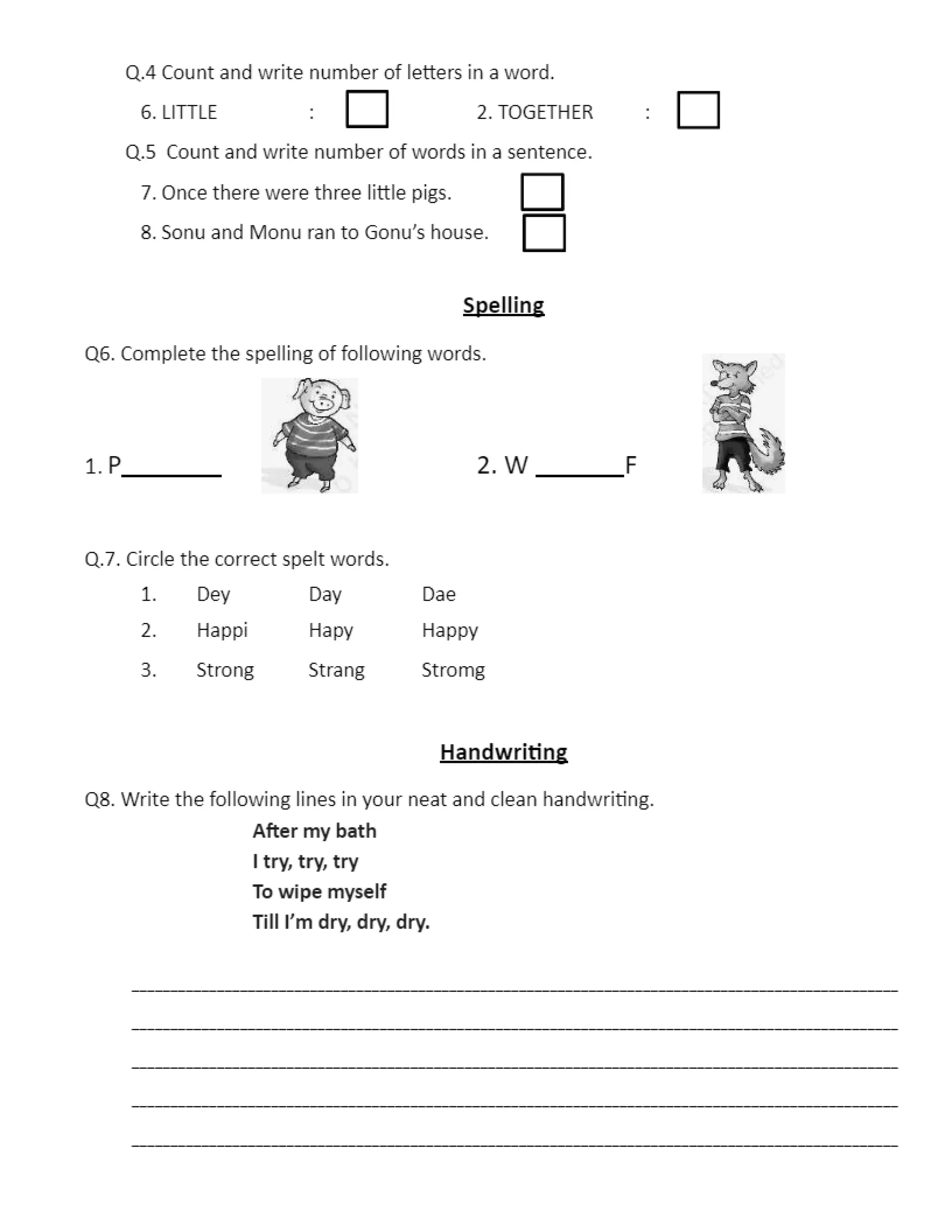 1 Worksheet Primary class kv ENGLIST , EVS | PDF | Secondary Education ...
