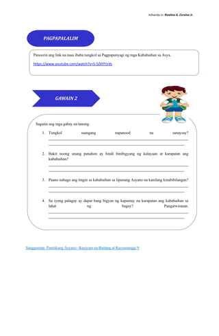 Worksheet 3 Sanaysay | PDF