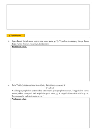 worksheet 3 temperatur, mata kuliah termodinamika | DOCX