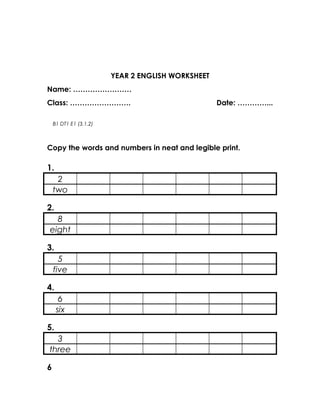 Worksheet band1 y2 | DOC
