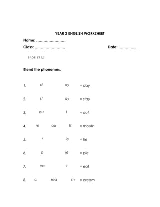 Worksheet band1 y2 | DOC
