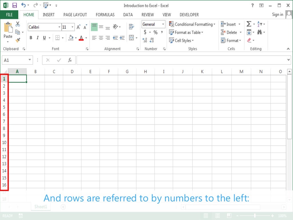 Worksheet Basics And Navigation Excel 2013 Tutorial