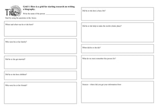 Worksheet biography | PDF