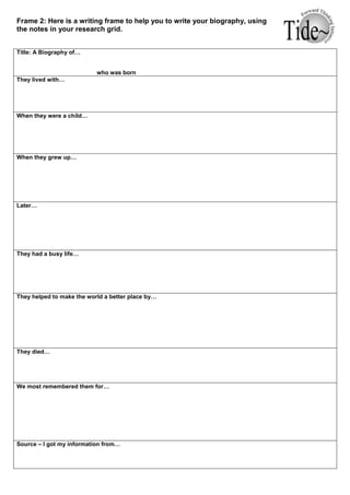 Worksheet biography | PDF