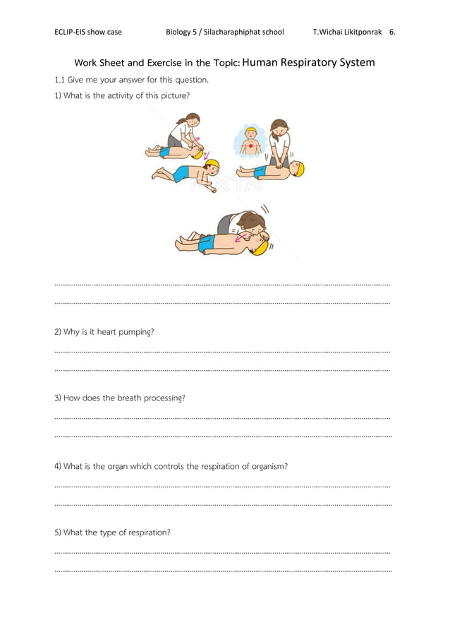 Worksheet biolo gy5 | PDF | Lung and Respiratory Health | Diseases and ...