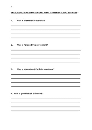 Worksheet for business management | DOC