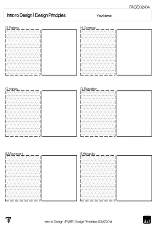 Principles Of Design Worksheet The Elements And Principles Of Design