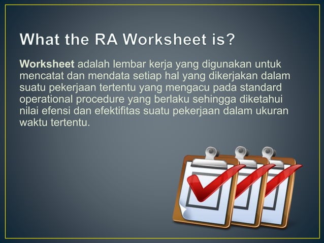 Worksheet function for Room Attendant | PPTX
