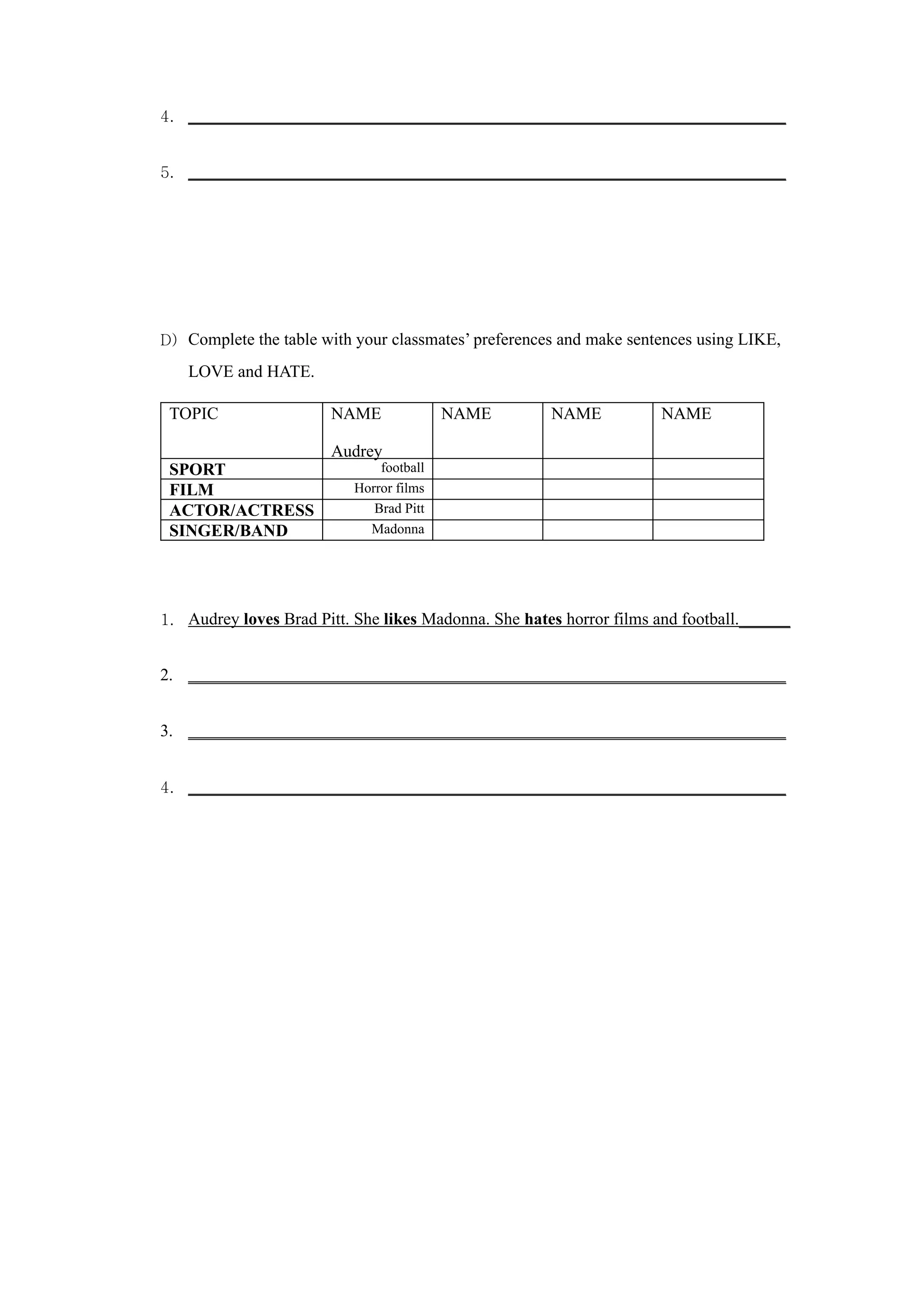 Worksheet hobbies 2 | DOC