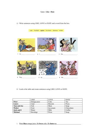 Worksheet hobbies 2 | DOC | Food & Drink