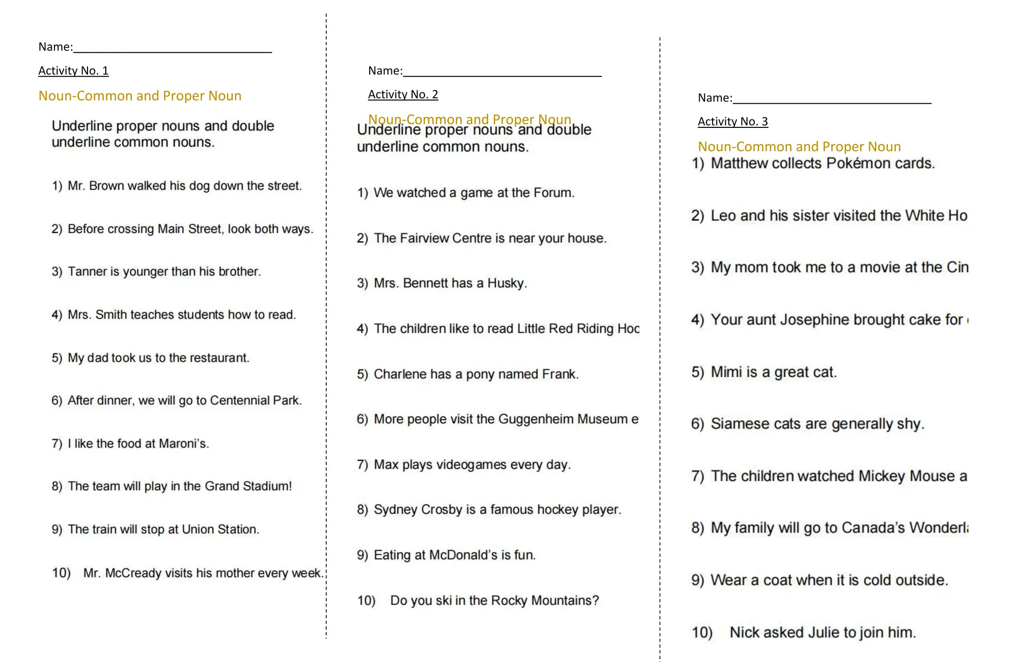 Worksheets and activities in english grade 4-6 | DOCX