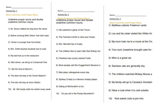 Worksheets and activities in english grade 4-6 | DOCX