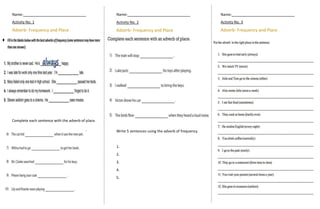 Worksheets and activities in english grade 4-6 | PPT
