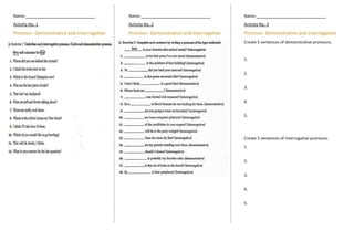 Worksheets and activities in english grade 4-6 | DOCX