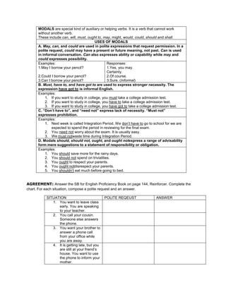 Worksheet in modals | DOCX