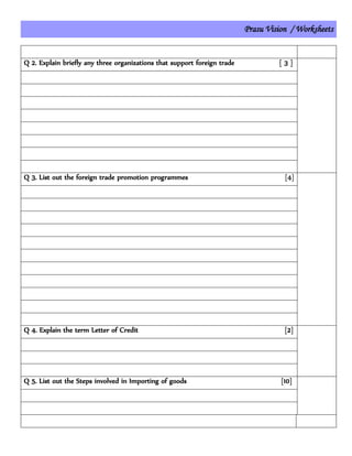 Work sheet on chapter 12 | PDF