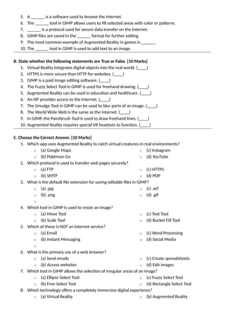 Class 8 CBSE Worksheet on Unit 7 computer.docx