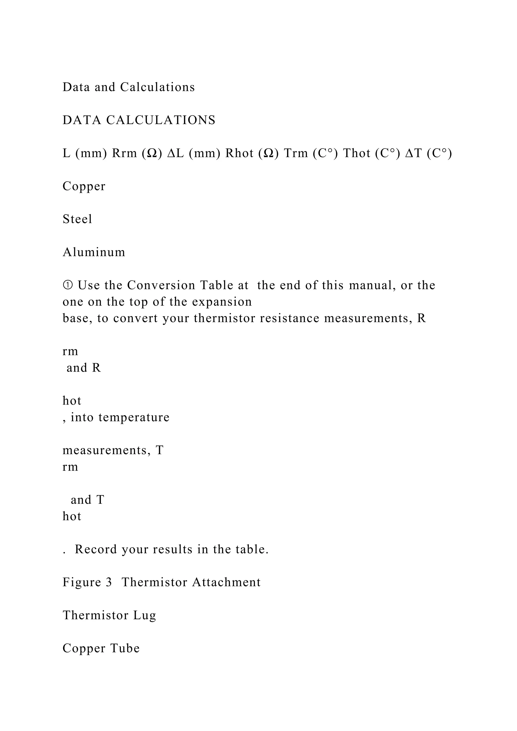 WorksheetPhysics I Thermal Expansion WorksheetClassUP1 LabNames.docx ...