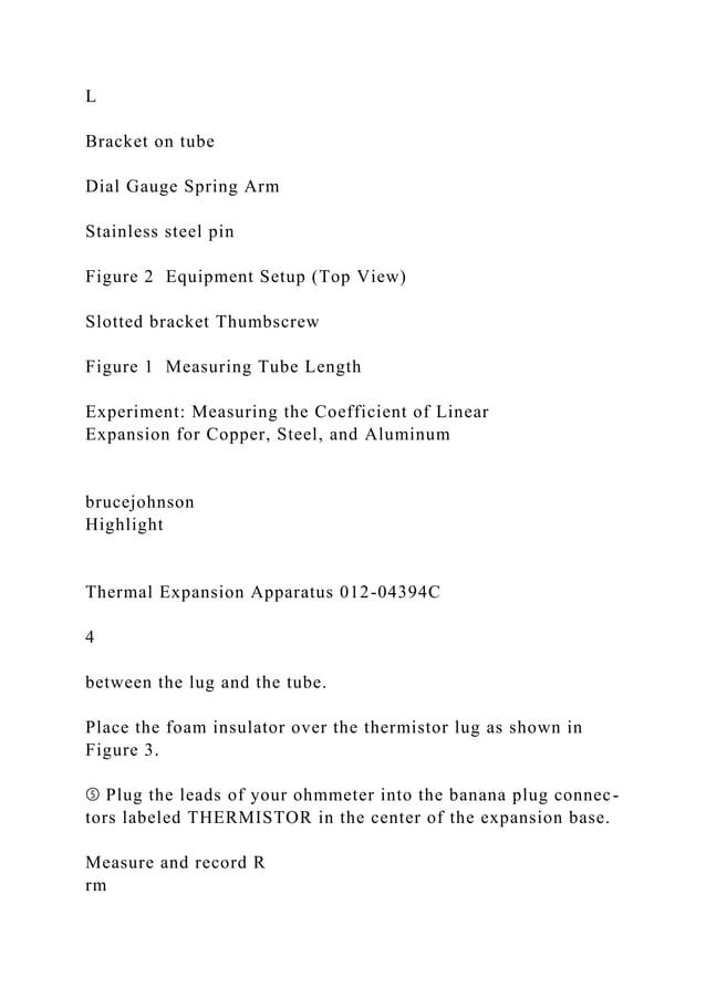 WorksheetPhysics I Thermal Expansion WorksheetClassUP1 LabNames.docx