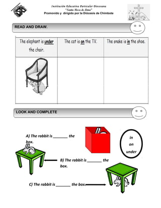 Worksheet prepositions of place 2 nd 2013 srl | DOC