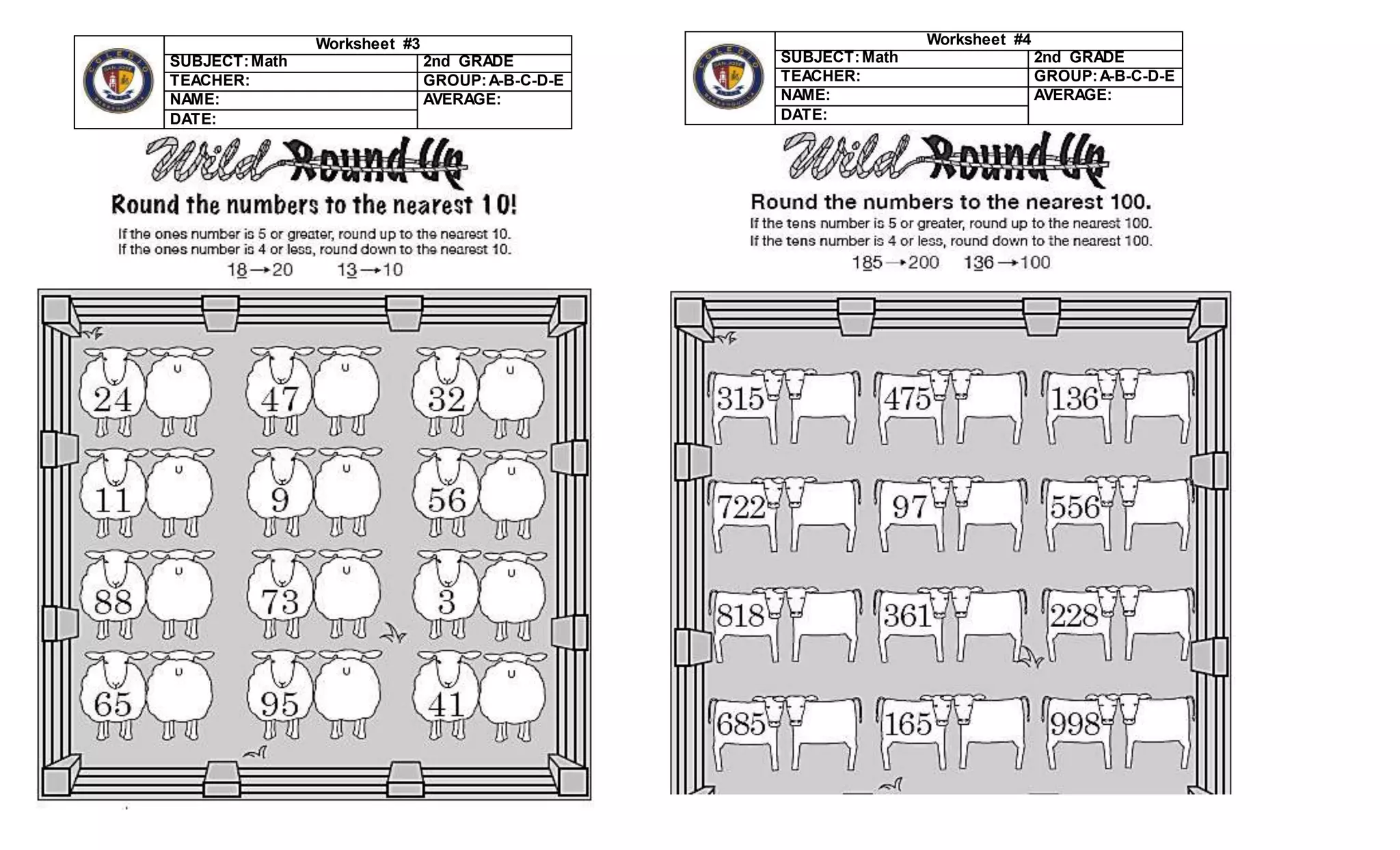 Position of objects Worksheets | DOCX