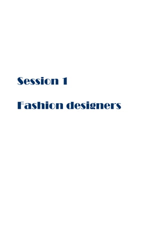 Worksheets famous fashion designers | PDF