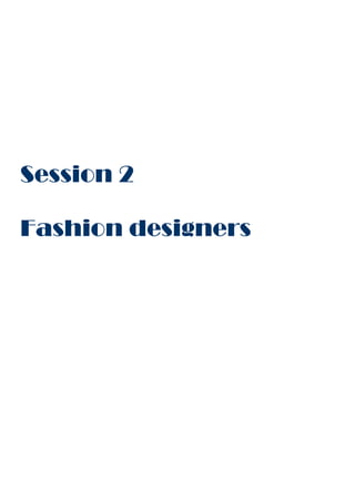 Worksheets famous fashion designers | PDF