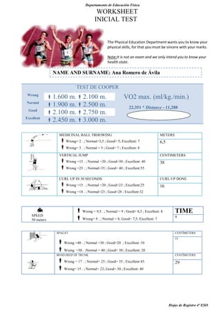 Athletics Worksheets | DOCX