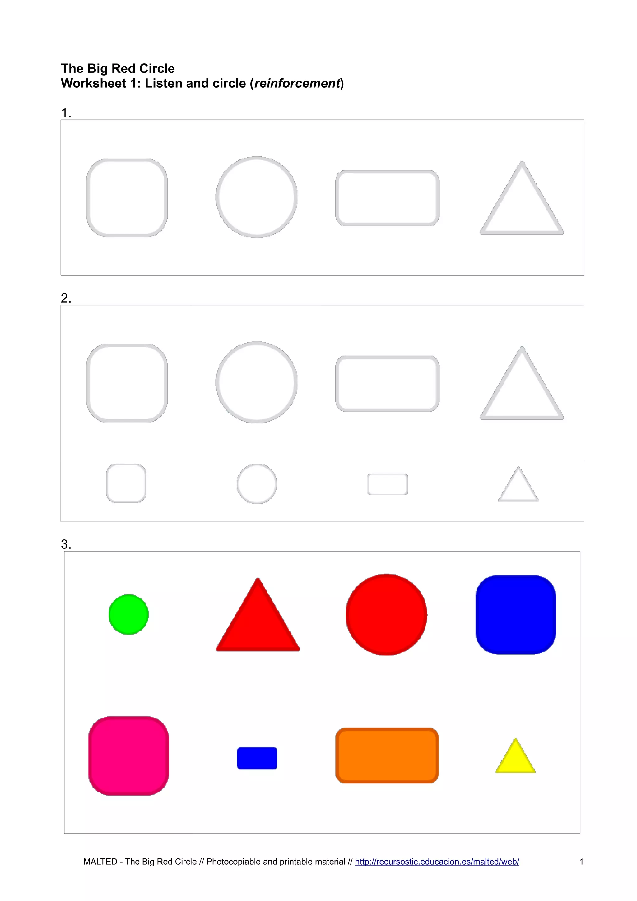 Worksheets circle | PDF