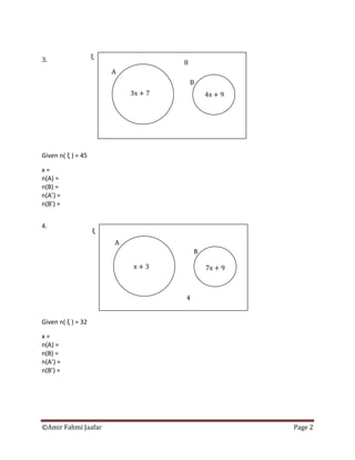 [Worksheet] sets (extra) | PDF