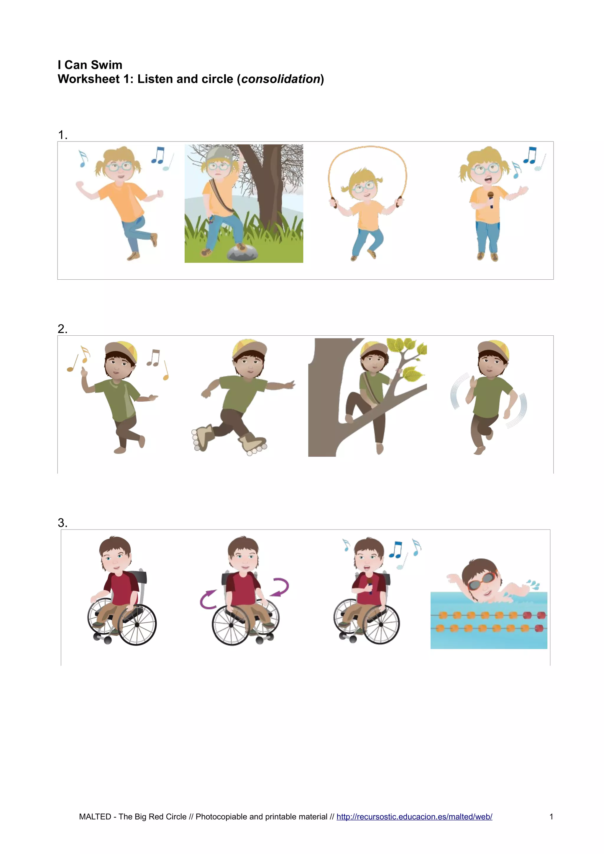 Worksheets i can | PDF