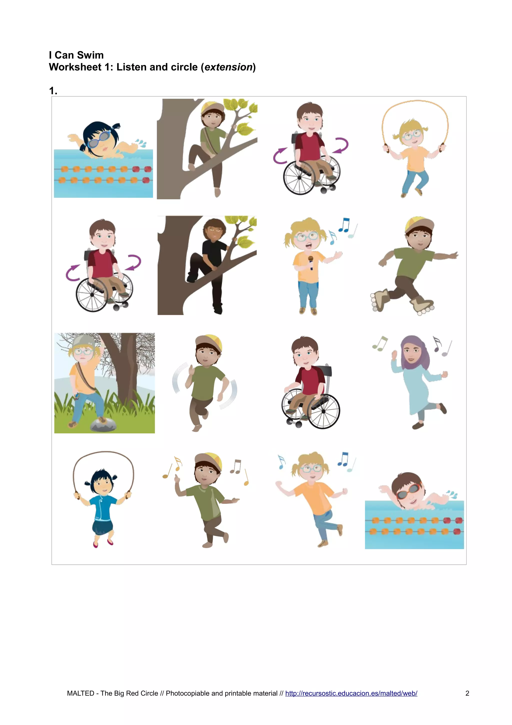 Worksheets i can | PDF