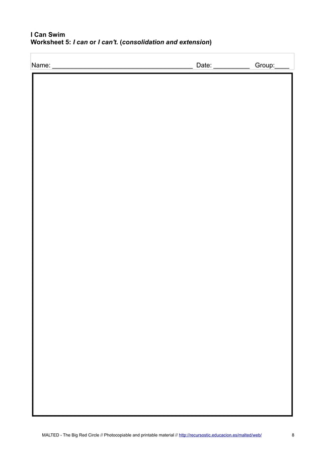 Worksheets i can | PDF