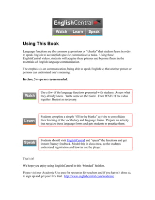 Worksheets language functions | PDF
