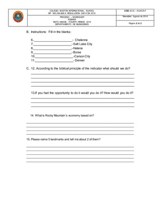 Worksheet social studies 2016 | DOCX | Historic Site and Landmark Tours ...
