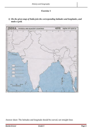 Worksheets on Locating Places on a Map -Geography and History | DOC