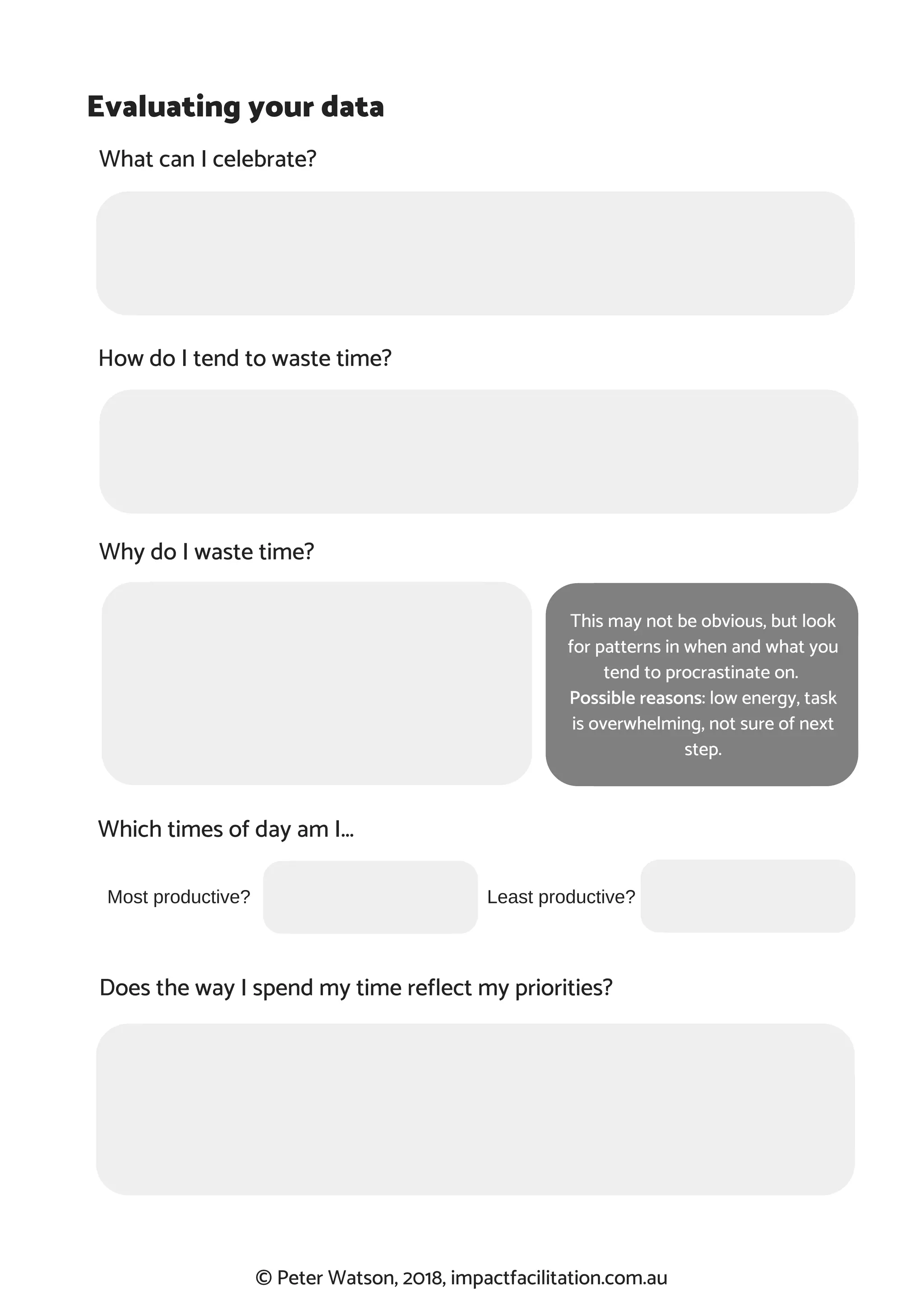 Worksheet: Time Audit | PDF