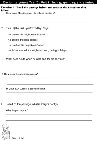 Worksheet unit 2 | PPT