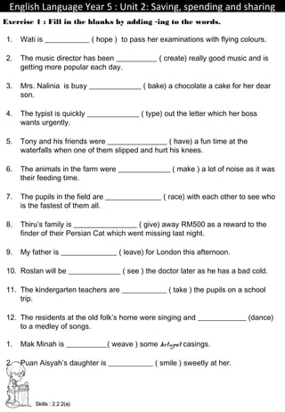 Worksheet unit 2 | PPT