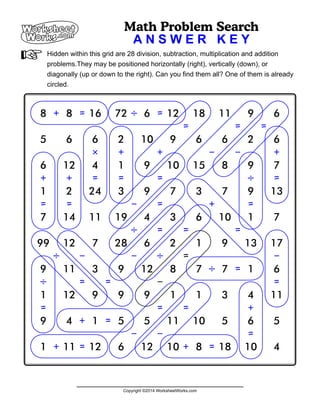 Worksheet works math_problem_search_1 | PDF