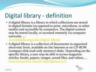 Digital library seininar | PPT