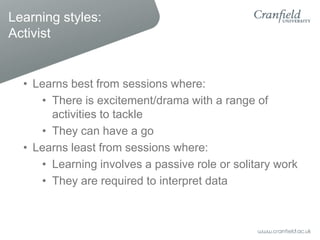 Learning style workshop | PPTX