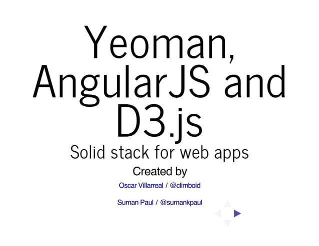 Yeoman AngularJS and D3 - A solid stack for web apps