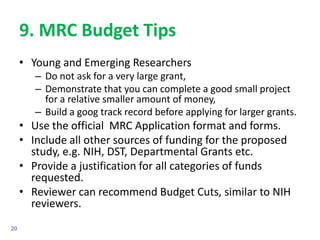 Dollars and Rands: Budget Planning Pre- and Post-award | PPTX